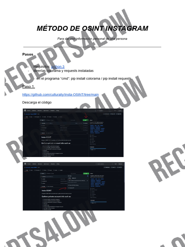 Método de Osint Instagram | PDF