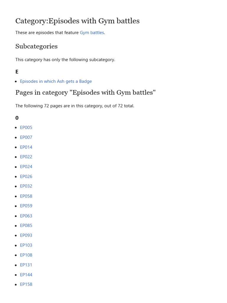 Category - Episodes With Gym Battles - Bulbapedia, The Community-Driven ...
