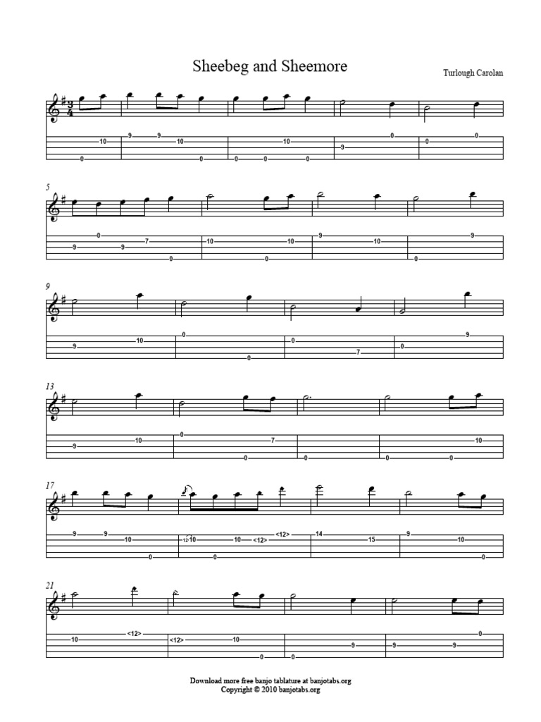 Sheebeg and Sheemore | PDF | Musical Notation