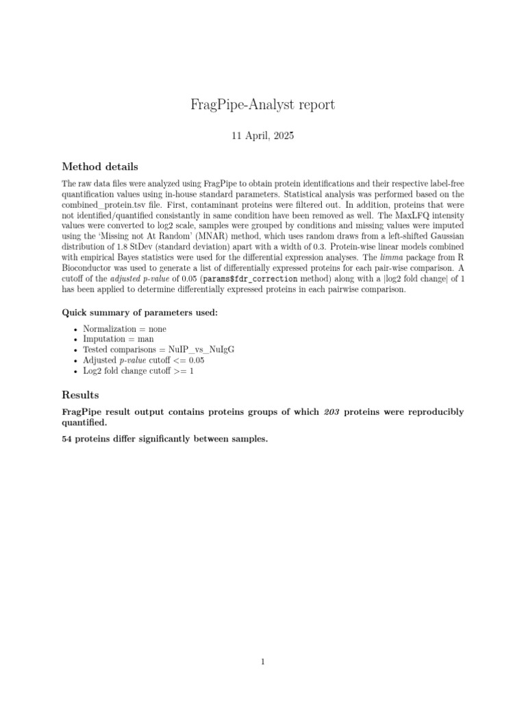 FragPipe-Analyst_report | PDF | Principal Component Analysis | Statistics