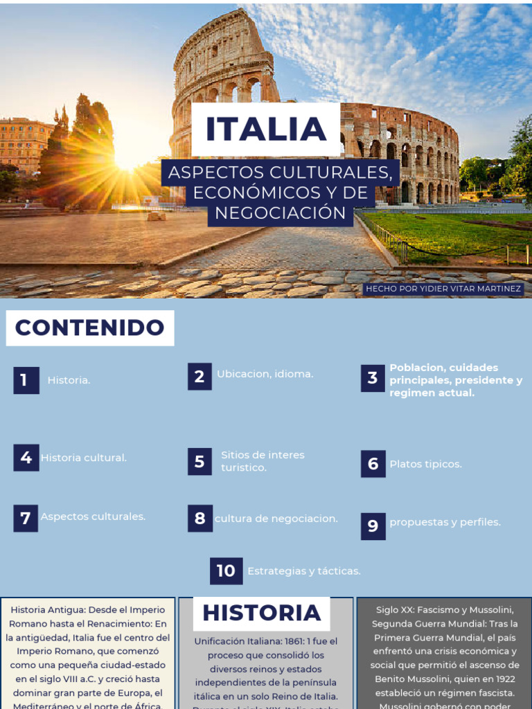 Presentacion Italia | PDF | Italia | imperio Romano