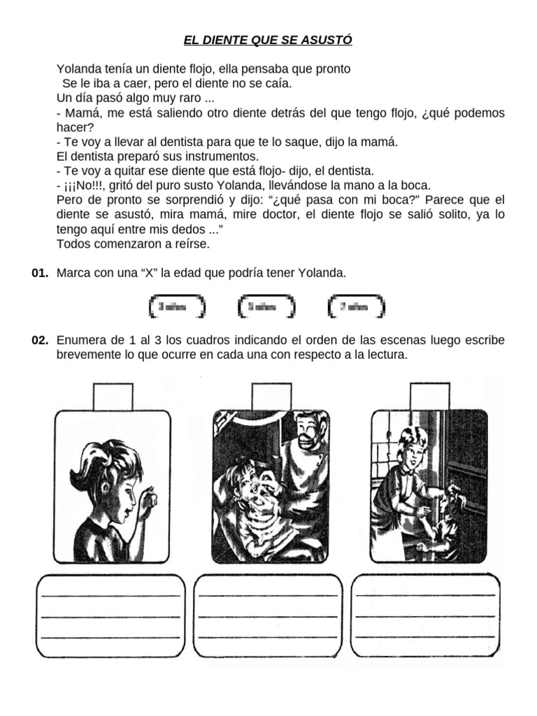 EL DIENTE QUE SE ASUSTÓ | PDF