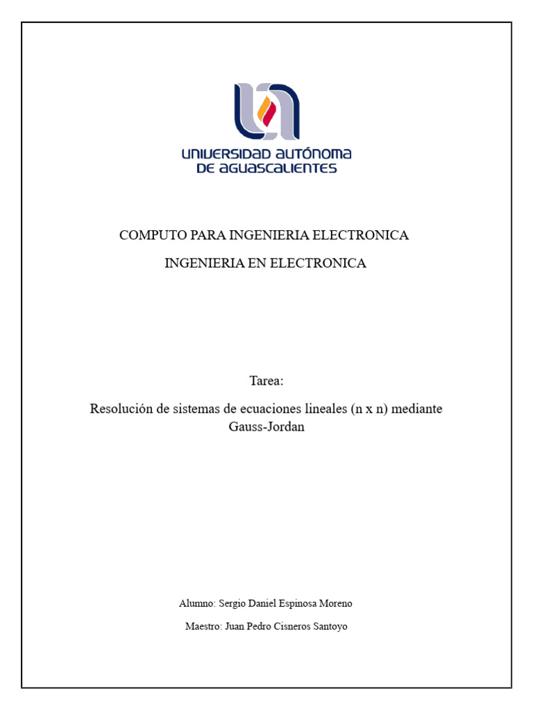 Tarea 3 - G - J | PDF | Matriz (Matemáticas) | Ecuaciones