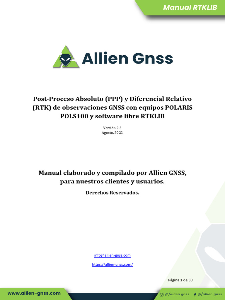 Manual RTKLIB | PDF | Sistema de Posicionamiento Global | Software