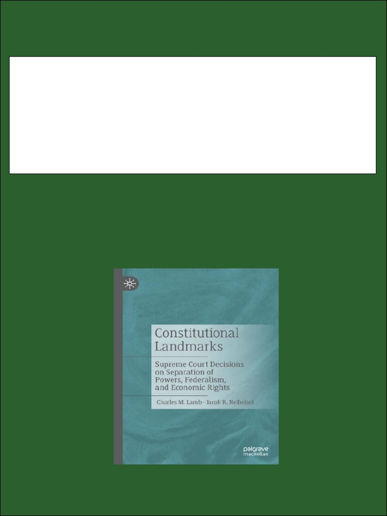 Constitutional Landmarks: Supreme Court Decisions on Separation of ...