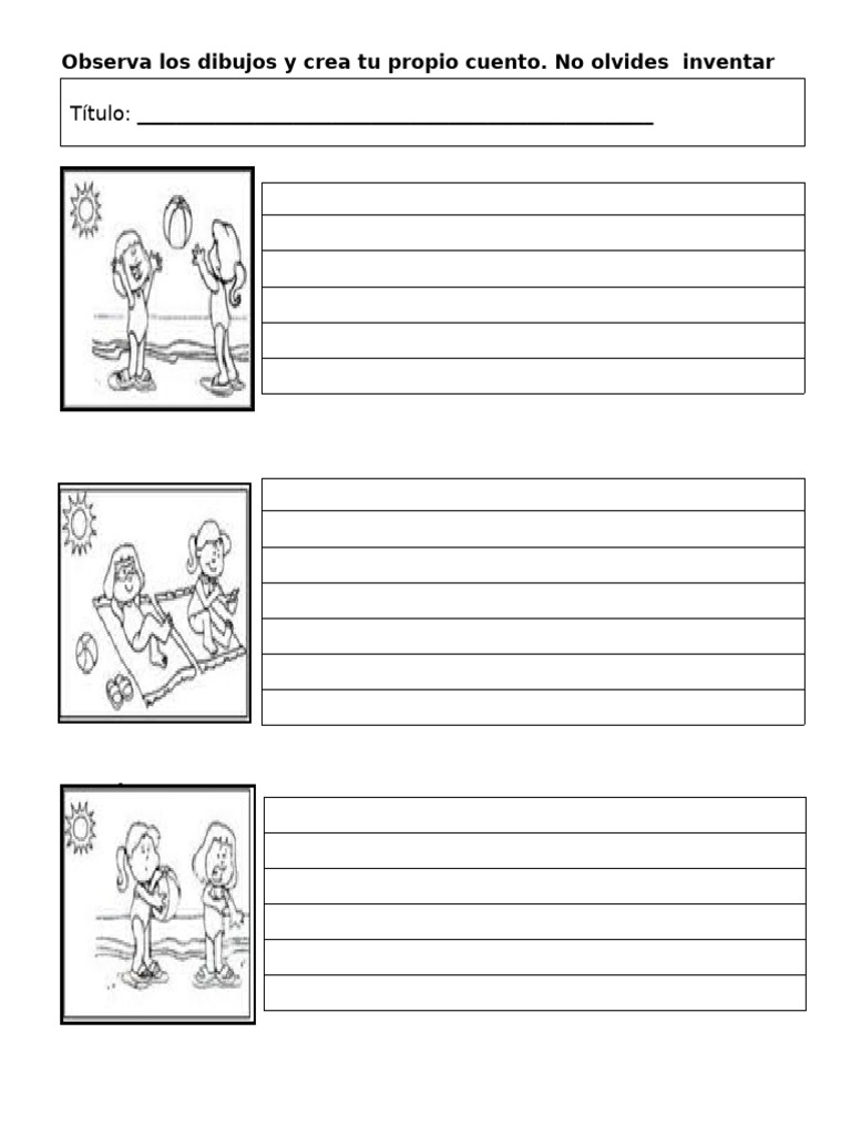 ficha de creacion de cuentos 5x | PDF