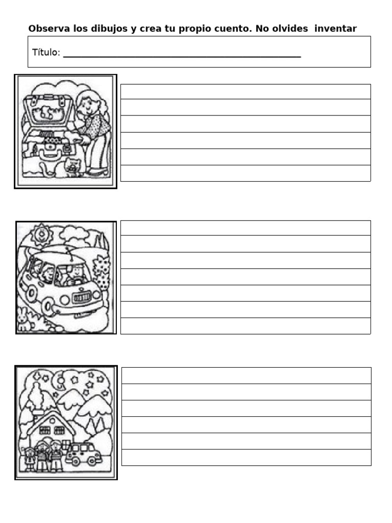 Ficha de Creacion de Cuentos 3x | PDF