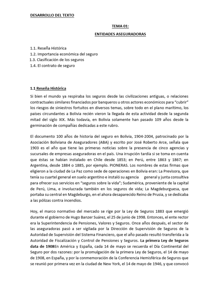 Tema 1 Entidadades Aseguradoras - Contabilidad de Seguros | PDF | Póliza de seguros | Seguro