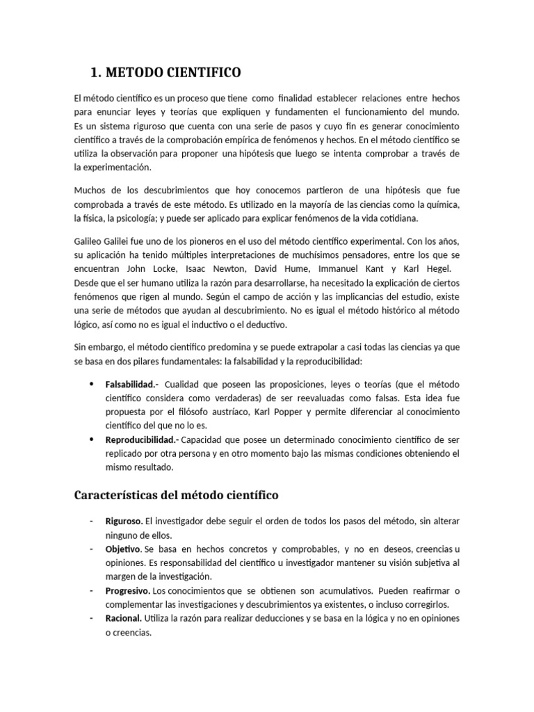 Método Científico y Análisis Dimensional | PDF | Método científico ...
