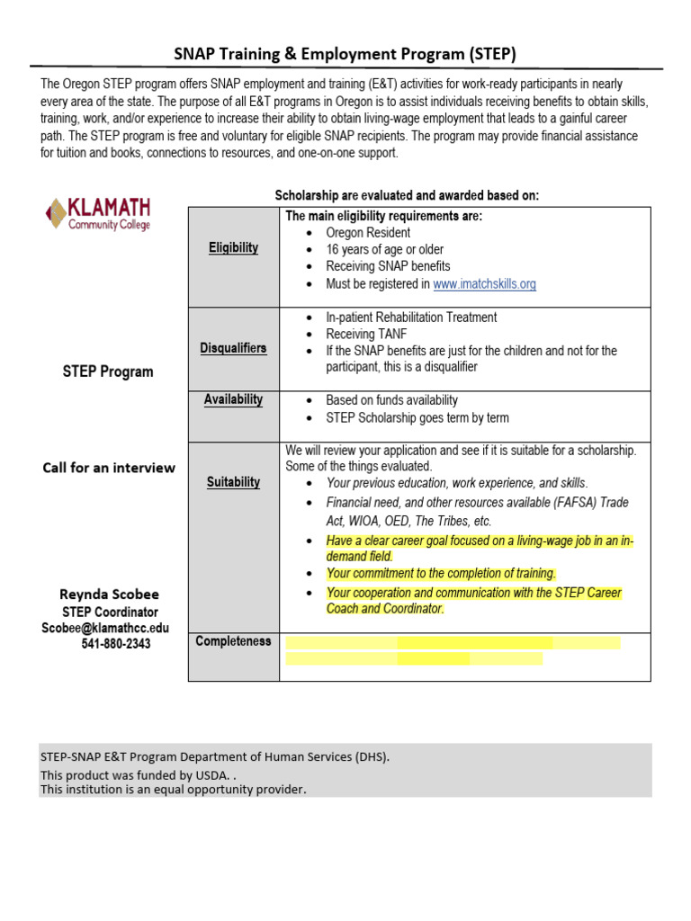 KCC Fillable STEP Application | PDF | General Educational Development ...