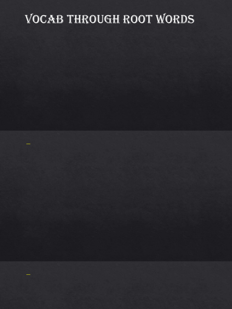 Lecture 9 Root Words3 | PDF | Skin