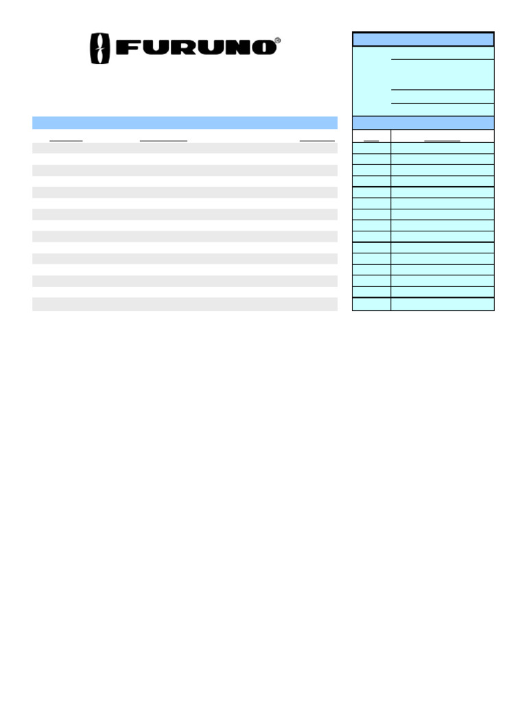 Packing List Fa150 | PDF