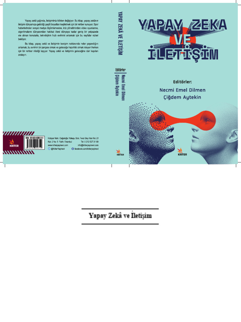Md. 10. Yapay Zekaya Dayalı Algortimik Bilgi Üretimi Öznelliğin Bozumu Ve Veri Hakkının İhlali ...