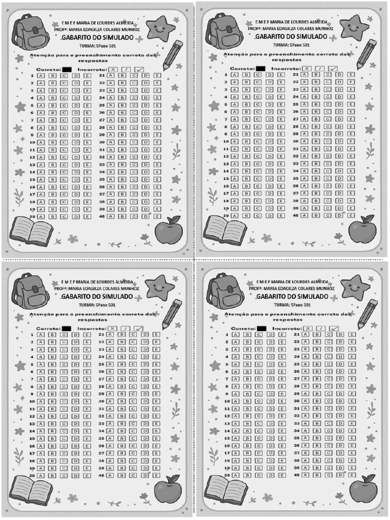 Modelo Gabarito 02 | PDF