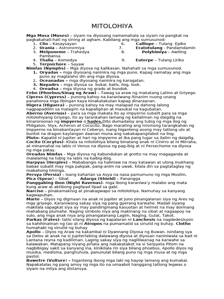 MITOLOHIYA (2) | PDF