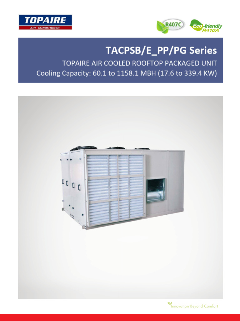 TOPAIRE_ROOFTOP_UNIT_TACPSB_E_R407C_R410A_0924 | PDF | Air Conditioning | Electromechanical ...