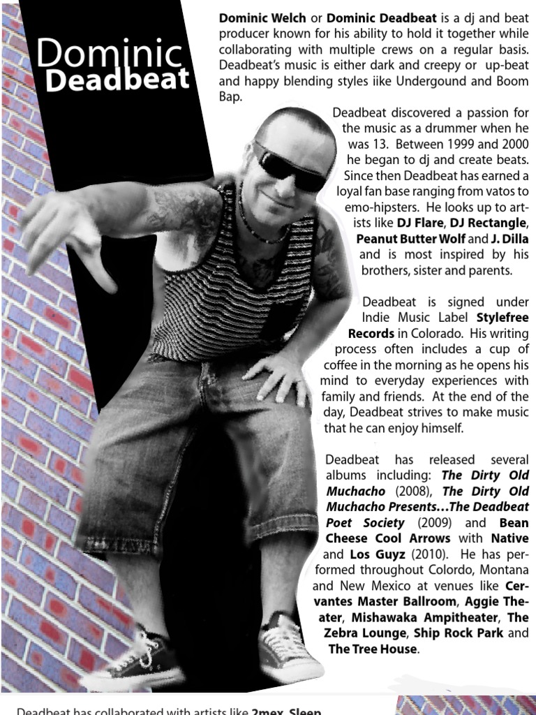 Dominic Deadbeat: DJ & Producer Bio | PDF