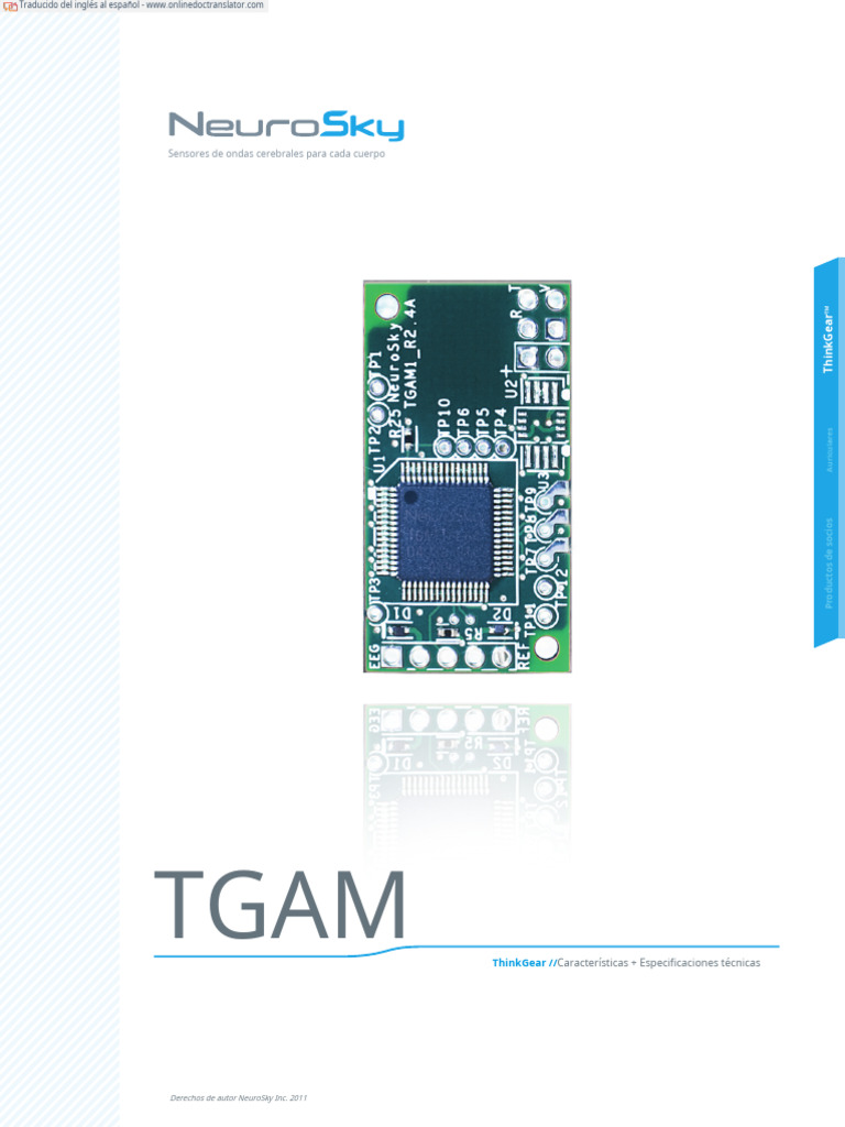 TGAM Datasheet - En.es | PDF | Sensor