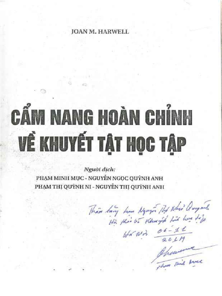 [123doc] Cam Nang Ve Khuyet Tat Hoc Tap Phan 2 | PDF