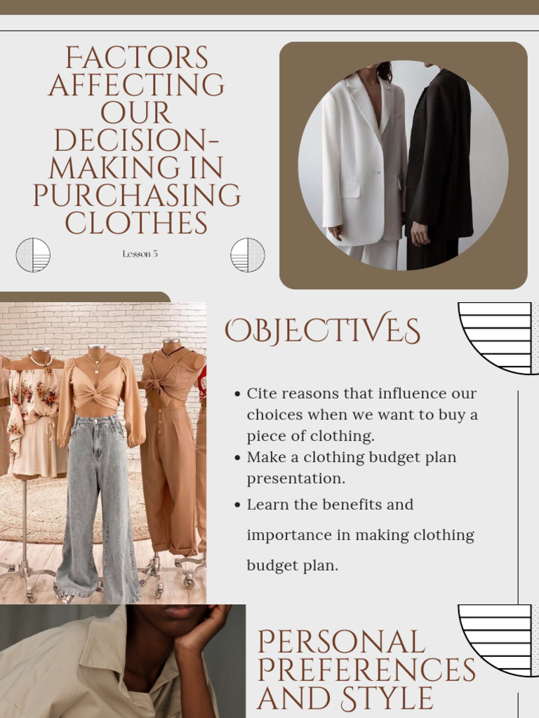 Lesson 5 Clothing Selection | PDF | Brand | Clothing