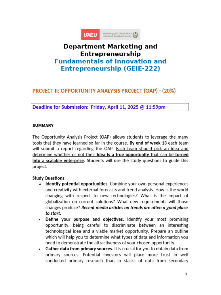 GEIE 222-Project II-OAP-Guideline and Additional Hints-Spring | PDF ...