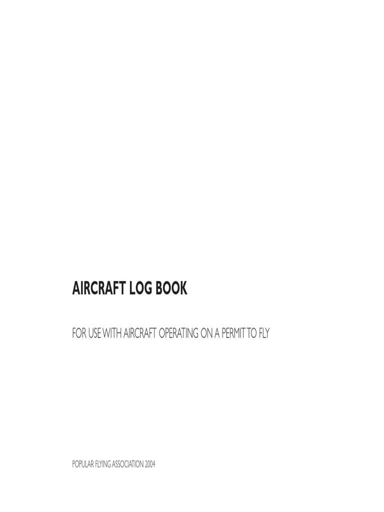 Pages From Pfa Aircraft Log Book | PDF | Aircraft | Aviation