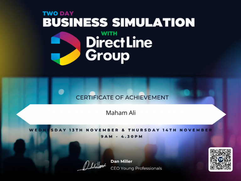 Business Simulation Certificate | PDF