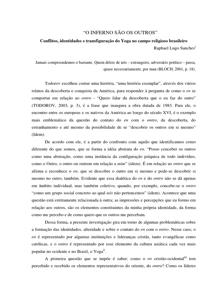 Raphael Lugo Sanches - O Inferno São Os Outros | PDF | Ioga | Nova Era