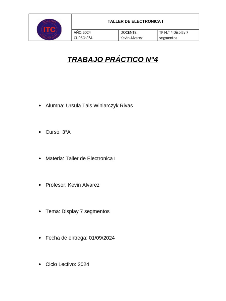 TP4-DISPLAY-7-SEGMENTOS | PDF
