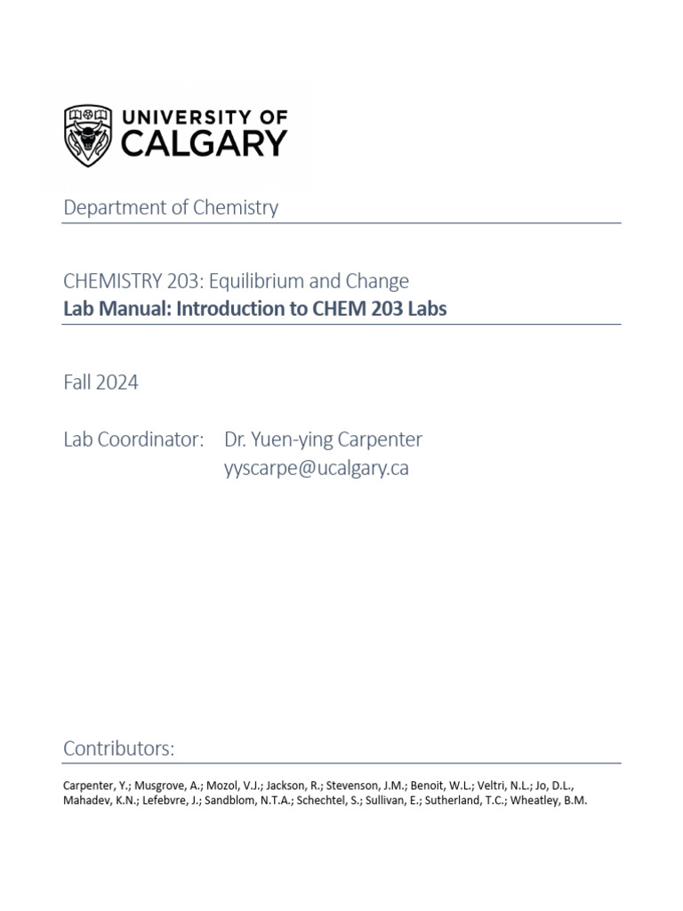 F24 203 Lab Manual Introduction | PDF | Experiment | Academic Integrity