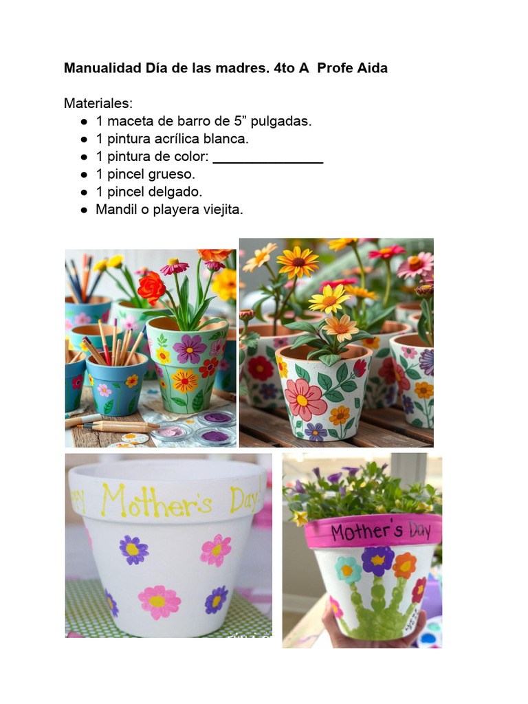 Manualidad Dia de las madres | PDF