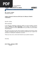 LETTER OF REQUEST Tables and Chairs | PDF