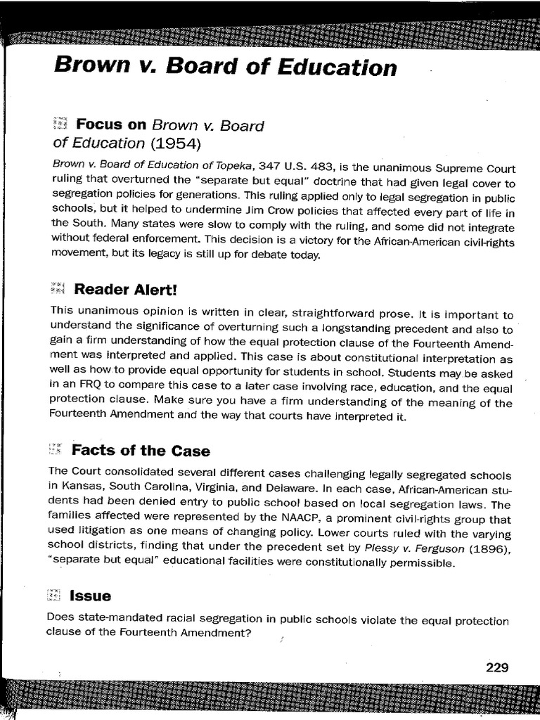 Brown v Board of Education | PDF