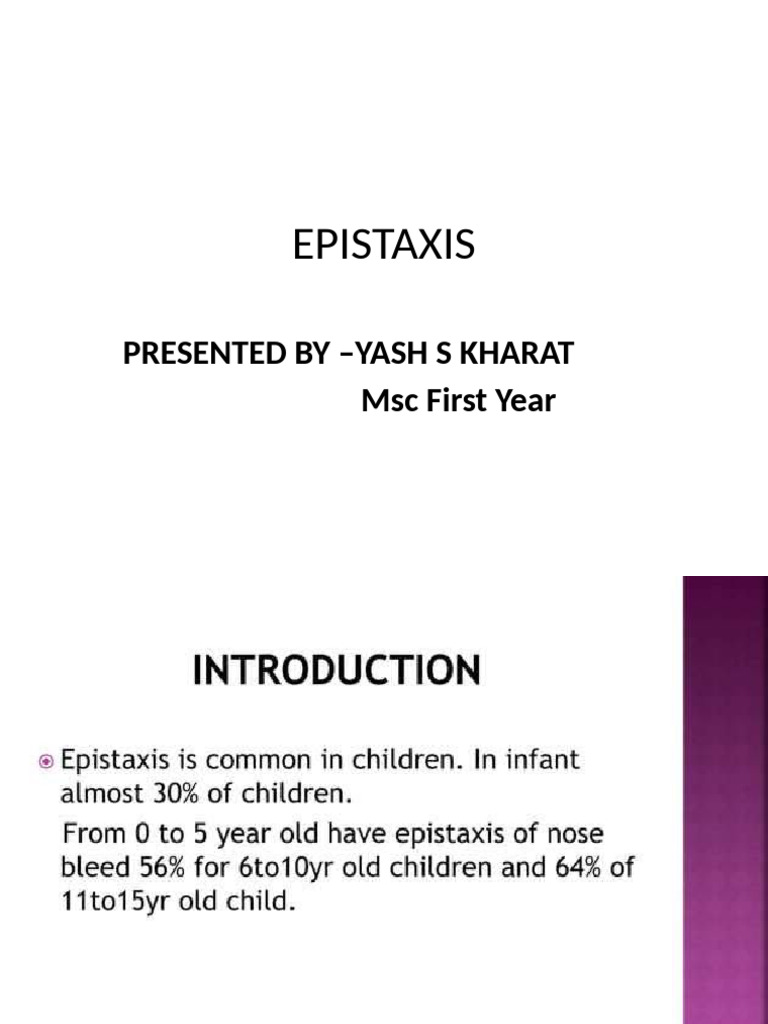 Epistaxis | PDF