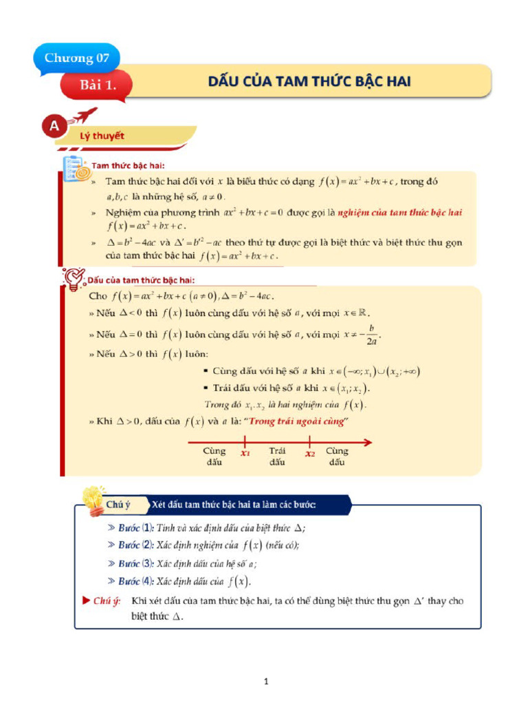 Bat Phuong Trinh Bac 2 | PDF