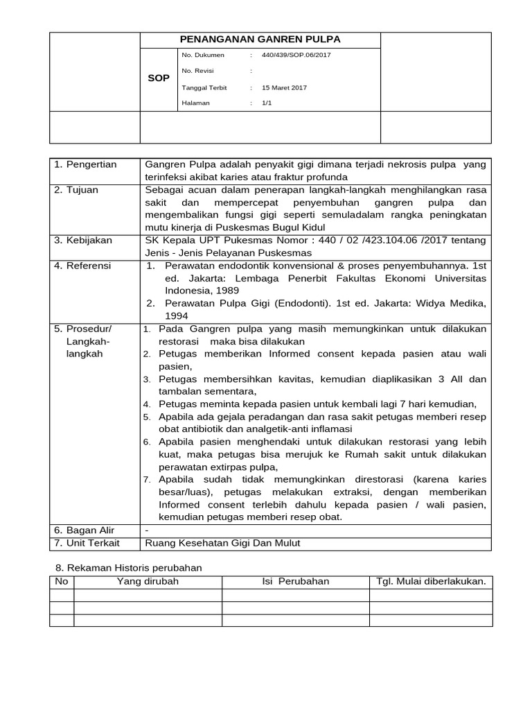 Sop Gangren Pulpa | PDF