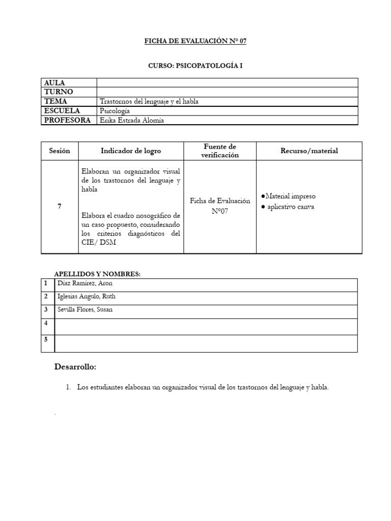 Psicopatologia 1 Ficha 7 | PDF | Tartamudeo | Ansiedad