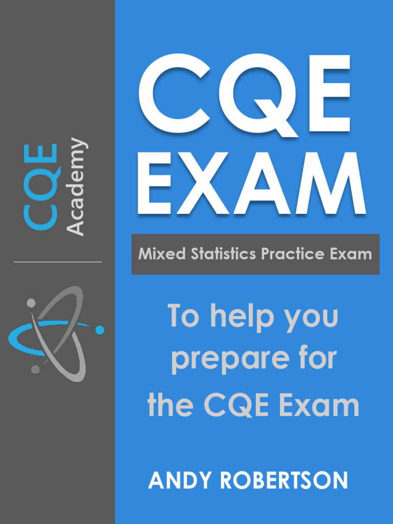 CQE Academy Statistics Practice Exam | PDF | Errors And Residuals ...