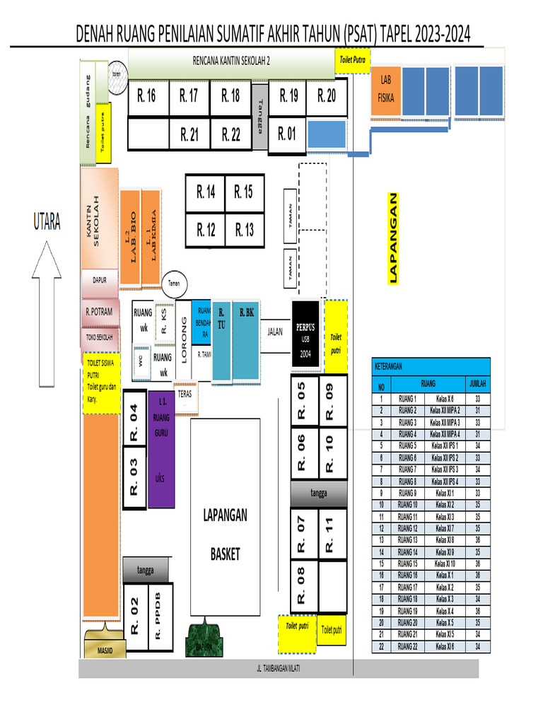 Denah Psaj 2023-2024 | PDF