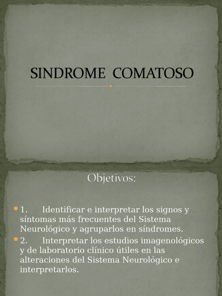 2 SINDROME COMATOSO (1) | PDF | Neurología | Coma