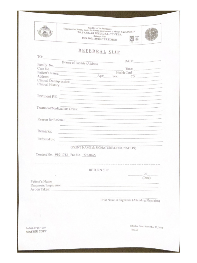 Referral Slip | PDF