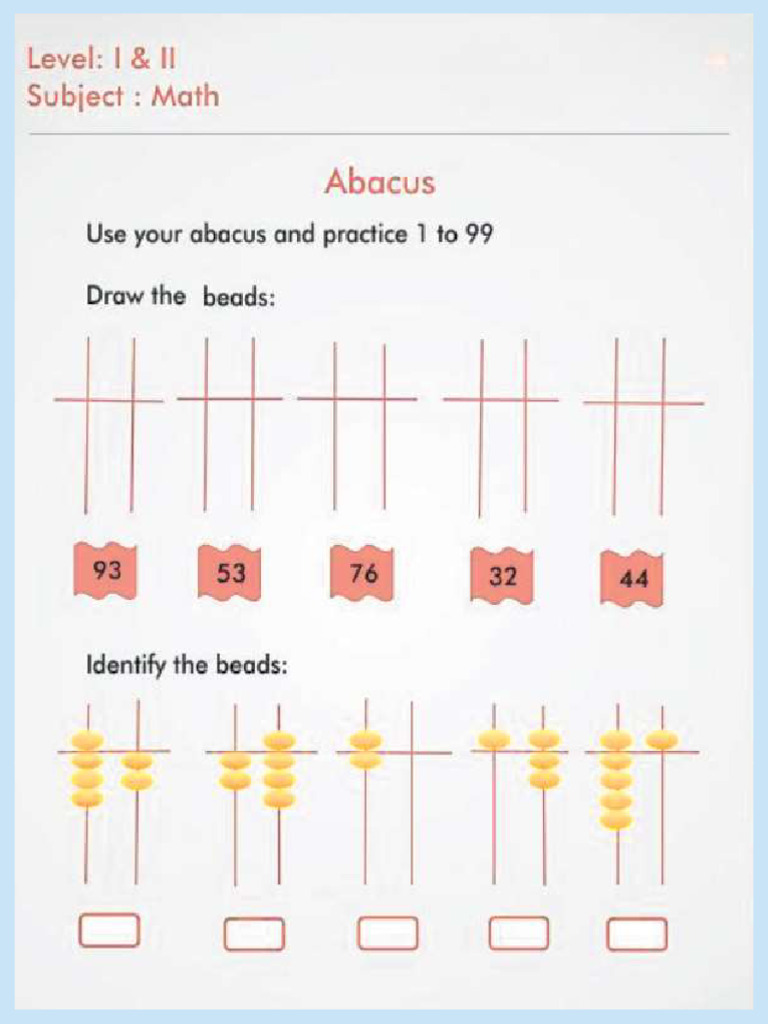 Level 1 Worksheet with beads1 | PDF