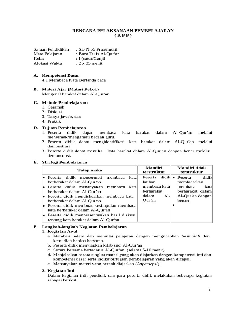 RPP BTA Diana | PDF