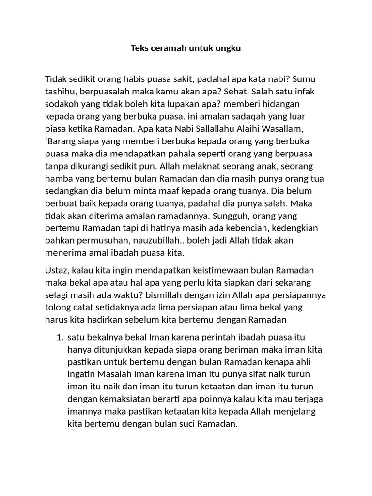 Teks Ceramah | PDF