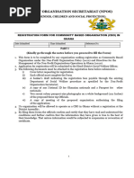 CBO Registration Form 2024 | PDF | Government