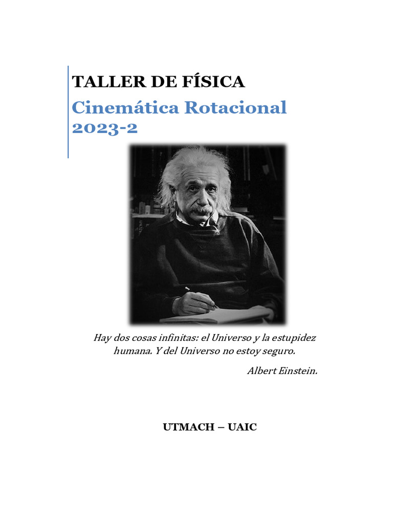 Taller de Cinemática Rotacional 2016 | PDF | Cinemática | Aceleración