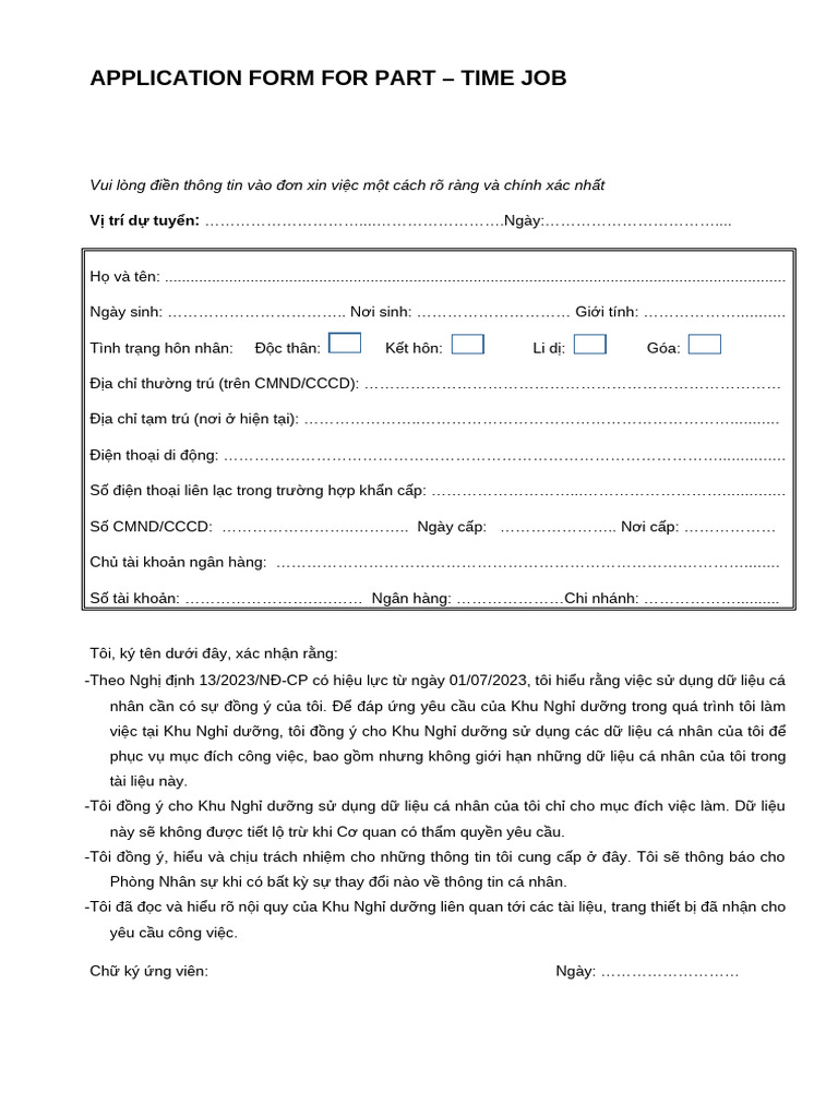 Daily Casual Form | PDF