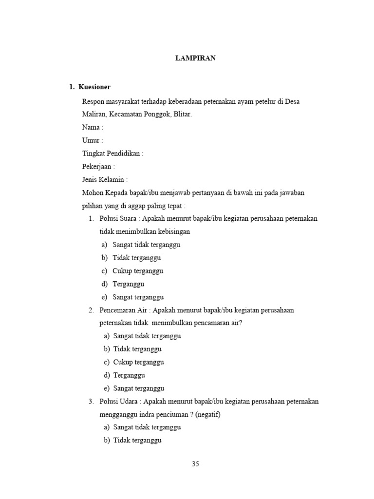 Lampiran Skripsi | PDF