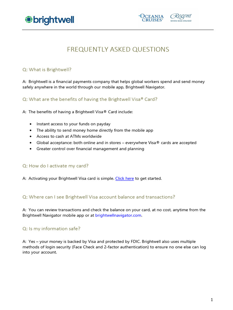Brightwell Navigator App Information | PDF | Visa Inc. | Banking Technology