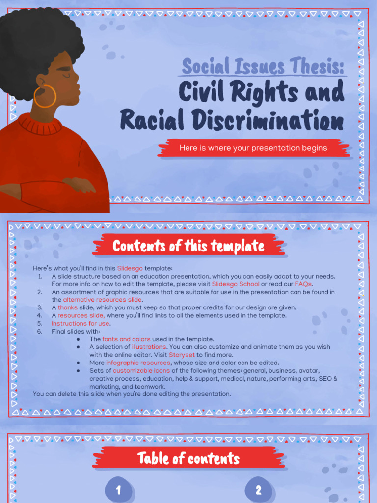 Cópia de Social Issues Thesis - Civil Rights and Racial Discrimination ...